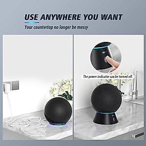 Battery Base for Echo 4th Generation（NOT Echo dot, Cirtek Portable Alexa Echo Battery Base,Large Capacity Battery Long Playtime,Indicator Light Can Be Turn Off (Not Include Echo 4th)