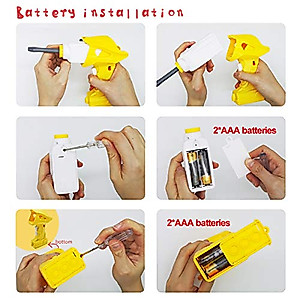 QUN FENG Toy Trucks with Electric Drill Take Apart Toys 6 in 1 Dump Trucks Excavator Toy Transformer Remote Control for 3 Years Old Boys