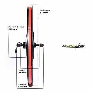 EBIKELING Waterproof Ebike Conversion Kit for Electric Bike 700C Rear Wheel Electric Bicycle Hub Motor Kit with Mountain Bike Rim 1500W 1200W 750W 500W Electric Bike Conversion Kit
