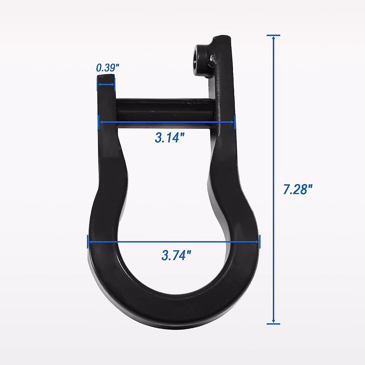 CARMOCAR Front Tow Hooks Ring Replacement for 2007-2019 Chevy Silverado GMC Sierra 1500 in Black Front Lower Bumper Trailer Ring Replace 84072463 Steel Alloy