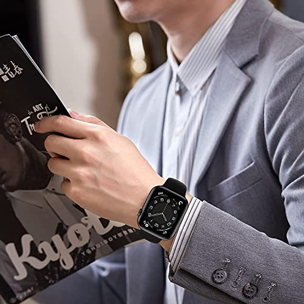 15 Pack Soft Silicone Bands Compatible with Apple Watch Band 40mm 41mm 38mm 45mm 44mm 42mm for Women Men,Waterproof Sport iWatch bands Replacement Strap Wristbands for iWatch SE Series 8 7 6 5 4 3 2 1