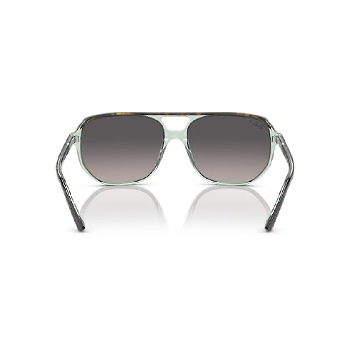 Ray-Ban RB2205 Bill One Square Sunglasses, Havana On Transparent Green/Grey Gradient Polarized, 57 mm