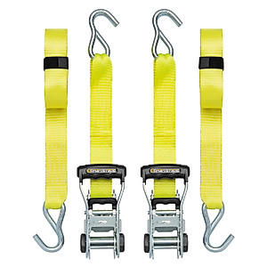 SmartStraps 14’ Ratchet Straps, 2 Pack –5,000lbs Break Strength, 1,667lbs Safe Work Load –Commercial Tie Down Straps for Heavy Duty Cargo, Haul Equipment and Vehicles