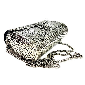 Stylish Vintage indian brass clutch purses antique Ethnic Handmade Women metal clutch Bag