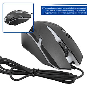 2 Sets Wired Keyboard and Mouse Gaming Keyboard Mouse Ergonomic Keyboard Mouse Computer Keyboard Backlit Keyboard Computer Accessories Keyboard Mouse for Gamer Ergonomic Mouse