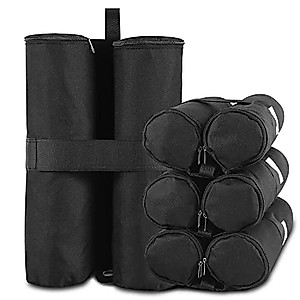 4-Pack Canopy Weights Sand Bags for Canopy Tent, Ohuhu Heavy Duty Weight Bags Sandbag for Pop Up Canopy Tents, Gazebo Weights for Instant Outdoor Sun Shelter Canopy Legs (Bag Only, Sand Not Included)