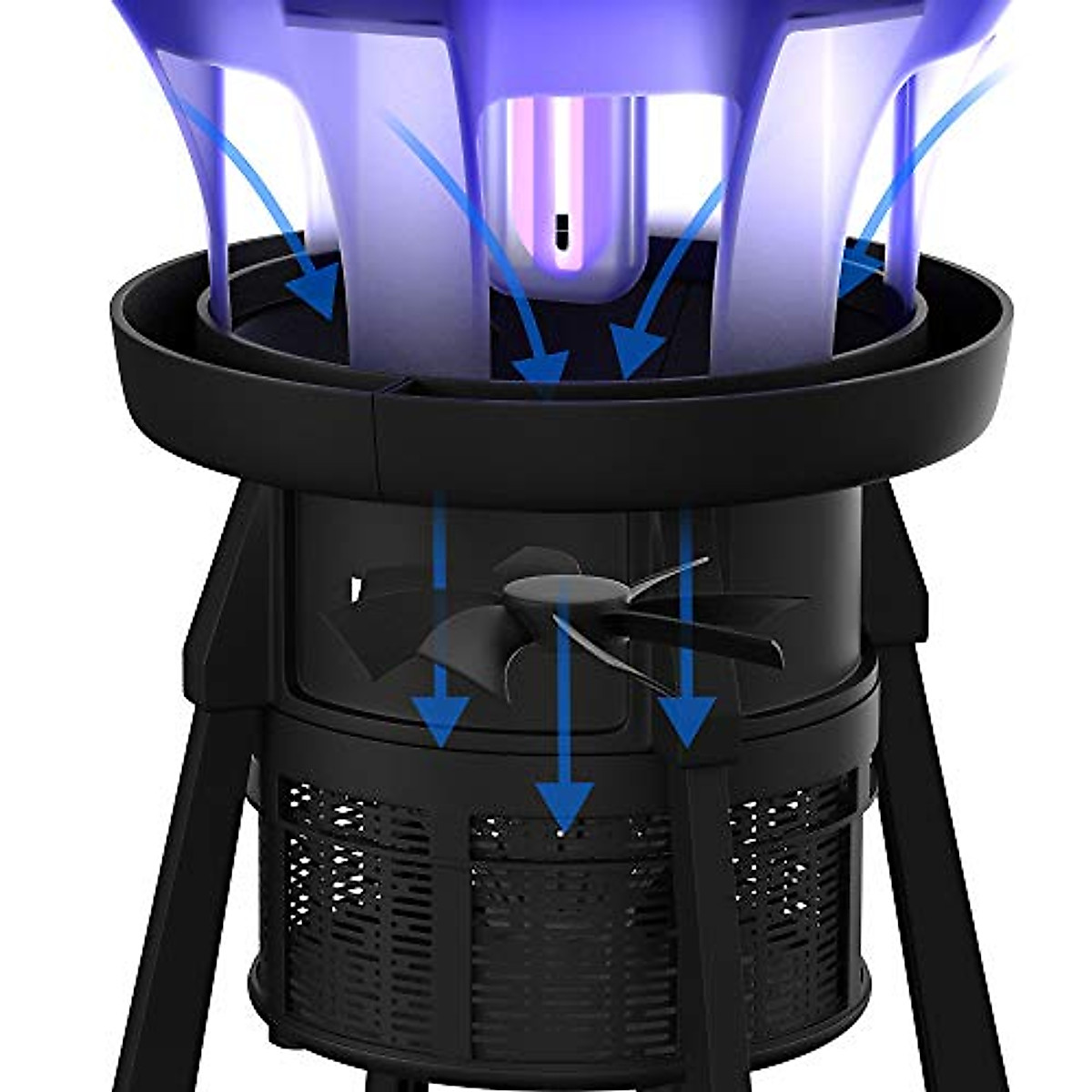 Hoont 35 3-Way Mosquito and Fly, Gnat Trap with Stand - with A Bright UV Light Attractant, and Fan Outdoor and Indoor Bug Killer