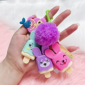 M&U MAKE YOU UP MU 6pcs Ice Cream Lip Gloss for girls (Rabbit and Bear)