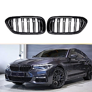Qitian ABS Gloss Black Front Kidney Grille Grill For BMW 5 Series G30 G31 F90(M5) (2017-2019 Only)