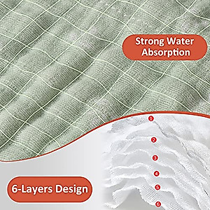 lasoftan Baby Muslin Burp Cloths, 100% Cotton Burping Cloths Super Absorbent Soft, Bath Towel Burp Cloths for Baby Girl Boy, Great Gift for Newborn, 10 x 20 inch, 4 Pack, Leaves & Flowers