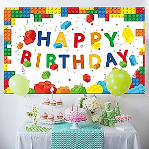 Building Blocks Party Decorations Banner Colorful Blocks Birthday Photography Backdrop Building Blocks Theme Party Supplies