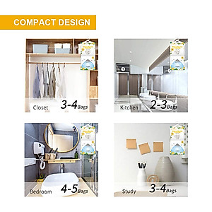 CANAGER Hanging Moisture Absorber, Fresh Scent Moistureproof Desiccant Hanging Bag，Dehumidifier Bag (8 packs) Hanging Closet Dehumidifier Bags, Moisture Absorb 12.5 oz