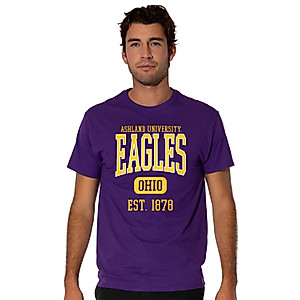 Ashland University Official Est. Date Short Sleeve Mens Cotton T-Shirt,Purple, 2X-Large