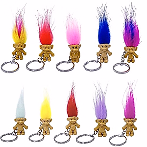 Mini PVC Vintage Trolls Lucky Doll Mini Action Figures Cake Toppers Chromatic Adorable Cute Little Guys Collection, School Project, Arts Crafts, Party Favors (30pack-B)