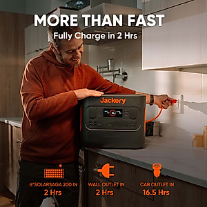 Jackery Explorer 1500 Pro Portable Power Station, Solar Generator with 1512Wh, 2x100W PD Ports, 2H Full Charge, Compatible with SolarSagas, for Outdoor RV, Camping, Emergencies (Solar Panel Optional)