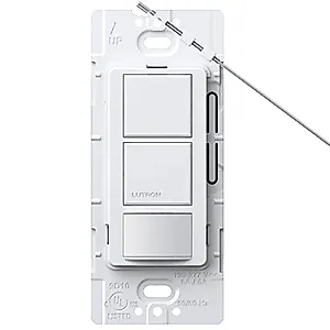 Lutron MS-OPS6-DDV-WH Motion Sensor, Maestro Occupancy Sensor Switch, 6A, Single Pole/Dual Circuit - White