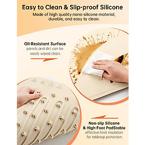 Food Warming Mat, Electric Warming Tray Full Surface for Keep Food Warm, Foldable Heater Food Pad with 3 Temperature Settings, Food Warmer for Parties Buffets Gatherings Holidays Daily Use, White