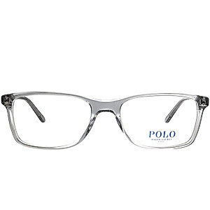 POLO RALPH LAUREN PH 2155 5413 Transparent Grey Plastic Rectangle Eyeglasses 54mm