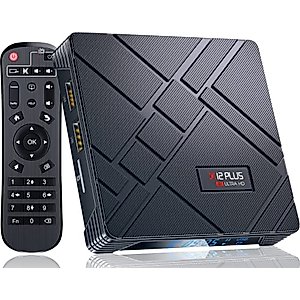 Android TV Box 11.0, X12 Plus Android 11 TV Box 4GB RAM 32GB ROM, RK3318 Quad-Core 64bits 100M LAN Dual-WiFi 2.4G/5G Android Box with 4K/AV1/3D/USB 3.0/BT 4.2