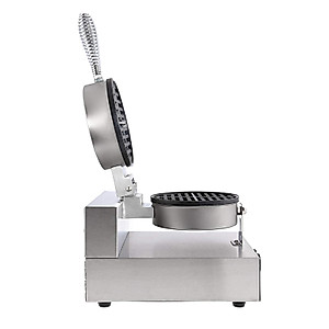 Dyna-Living Waffle Maker Commercial Waffle Maker Machine 110V 1200W Non-stick Waffle Iron Maker Stainless Steel Round Commercial Waffle Maker for Restaurant