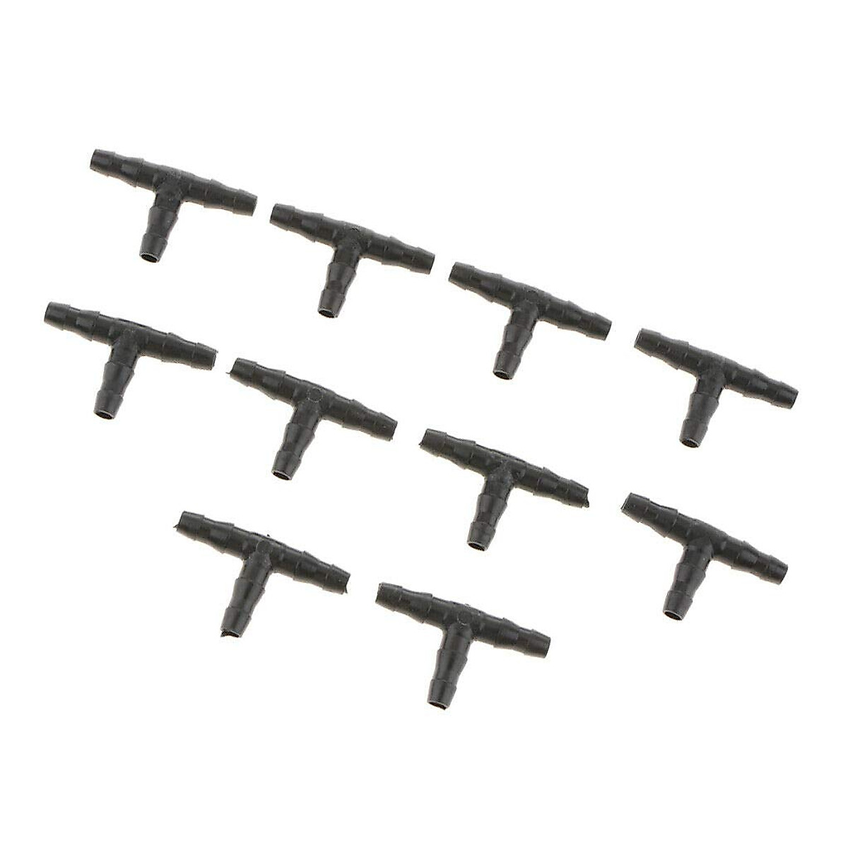 10PCS Micro Drip Irrigation System Dripper Tee Pipe Barb Hose Watering Garden