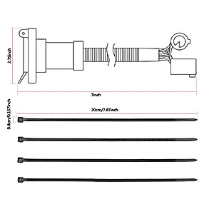 7-Foot 7-Pin Trailer Wiring Harness Kit, Truck Bed Extension for 5th Wheel & Gooseneck Trailers, Compatible with 1997-2021 Ford F150,F250,F350,F450,F550, GMC, Chevy, Ram, Nissan, Toyota