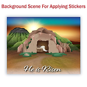 Colonel Pickles Novelties Resurrection Stickers - 12 Sets - Easter Crafts for Kids Bible Games & Stories - Christian Activities