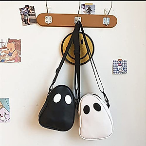 AfupGb Halloween Purse Cute Ghost Bag, Funny Cartoon Ghost Sarchel Crossbody Bag for Women, Women Shoulder Bags (White)