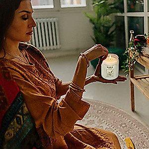 Sage Candles for Home Scented, Aromatherapy Lavender Candle, Soy Wax Candle Set 2 Pack, Women Gift with Strongly Fragrance Jar Candles