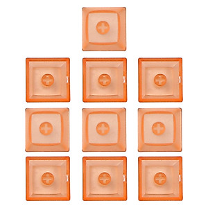 Yuisle DIY Gaming Keyboard 10Pcs XDA Profile Blank Key Transparent Layer PBT Color Backlit Keycaps for Mechanical Keyboard pbt Backlit keycaps