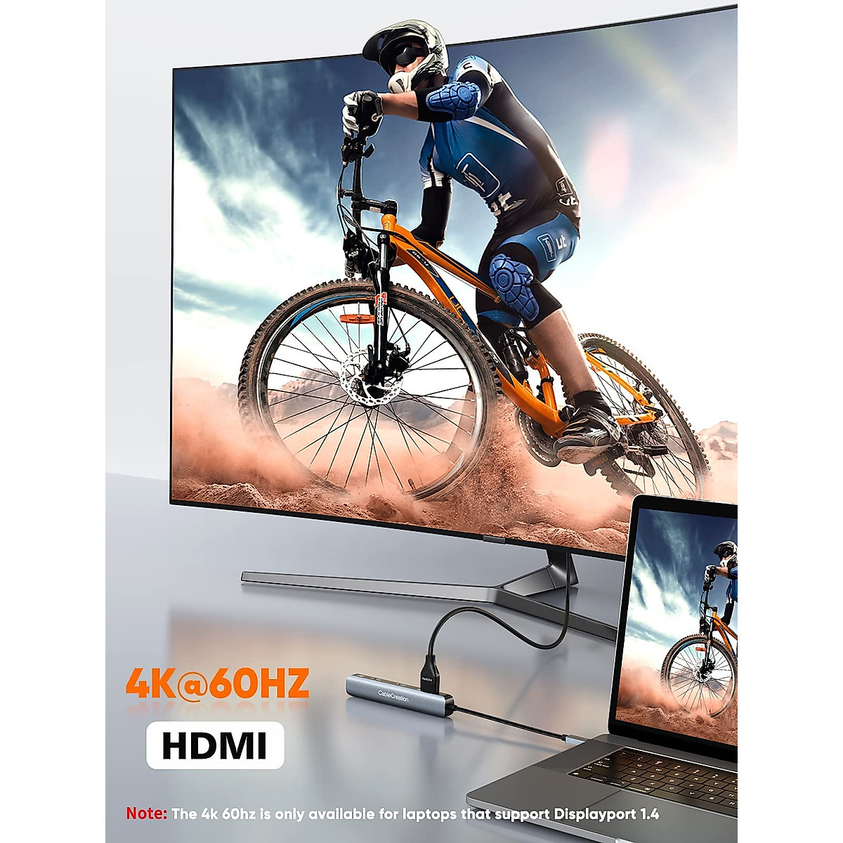 CableCreation USB C Hub Multiport Adapter, 6-in-1 USB-C Hub Bundle with Active USB Extension Cable (Long 16.4 FT), USB 3.0 Extender Male to Female Cord