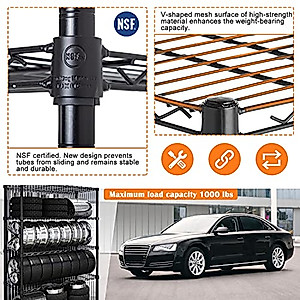 YIQIEDEY Storage Shelves 4 Tier Shelving Unit with Feet NSF Heavy Duty Height Adjustable Large Metal Shelves for Storage Commercial Grade Steel Utility Layer Shelf 1000 LBS Capacity-14x36x54 (Black)