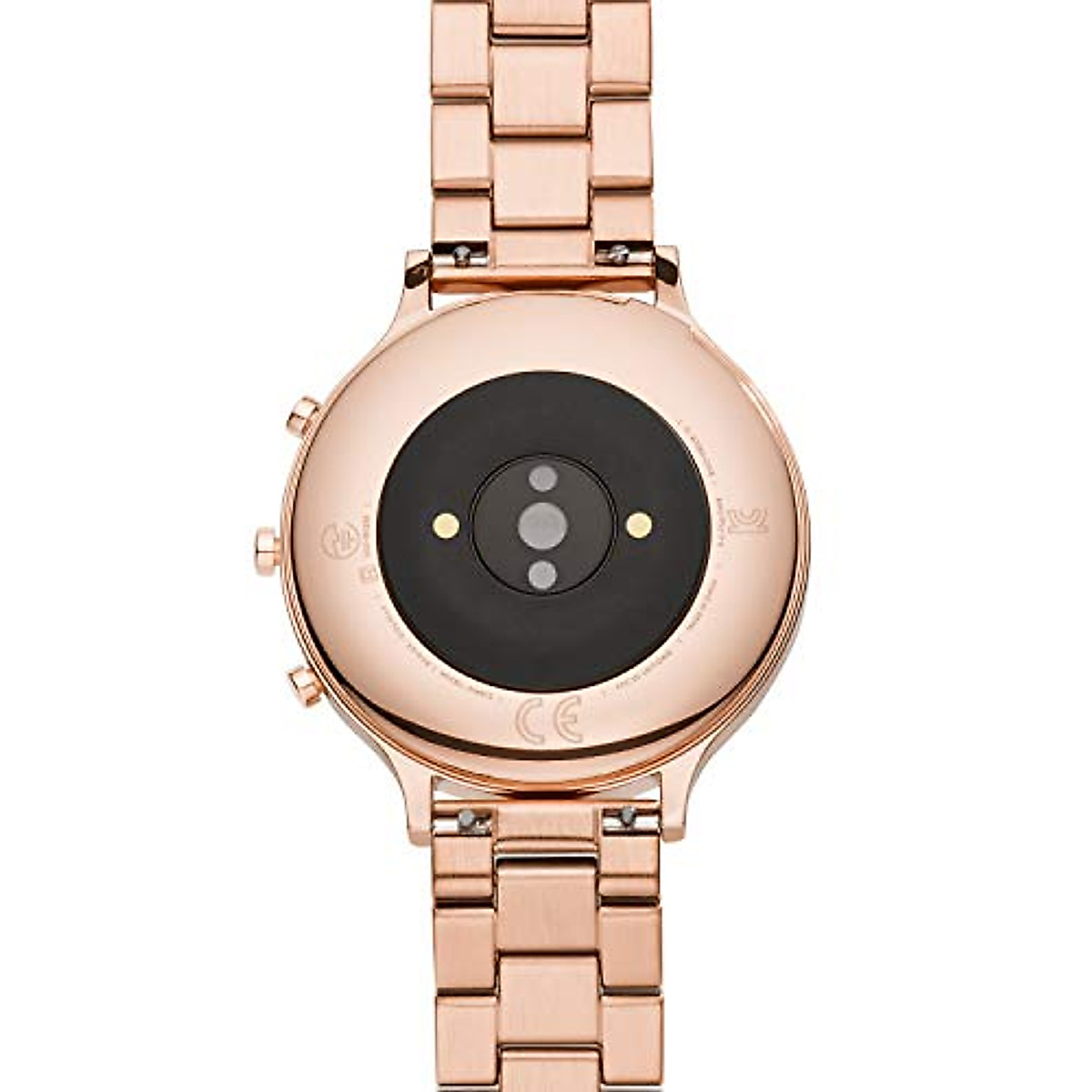 Fossil Women's 42mm Charter Stainless Steel Hybrid HR Smart Watch, Color: Rose Gold Glitz (Model: FTW7012)