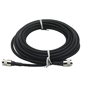 Universal Roll Bar Mirror Antenna Mount with NMO Connector and 16.4ft RG58 UHF PL259 Male to Male Coaxial Cable.