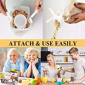 Znsjilo Bag Clips with Pour Spout, Snack Clips That Pour, Seal and Pour Bag Clip, Food Storage Sealing Clips with Pour Spouts, Reusable Snack Clips Pour for Kitchen (6Pcs A)