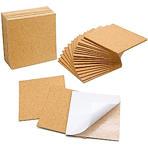 Blisstime 36 Pcs Self-Adhesive Cork Round for DIY Coasters, 4"x 4" Cork Circle, Cork Tiles, Cork Mat, Cork Sheets with Strong Adhesive-Backed
