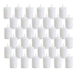 LumaBase Votive Candles, 15 Hour - Set of 36