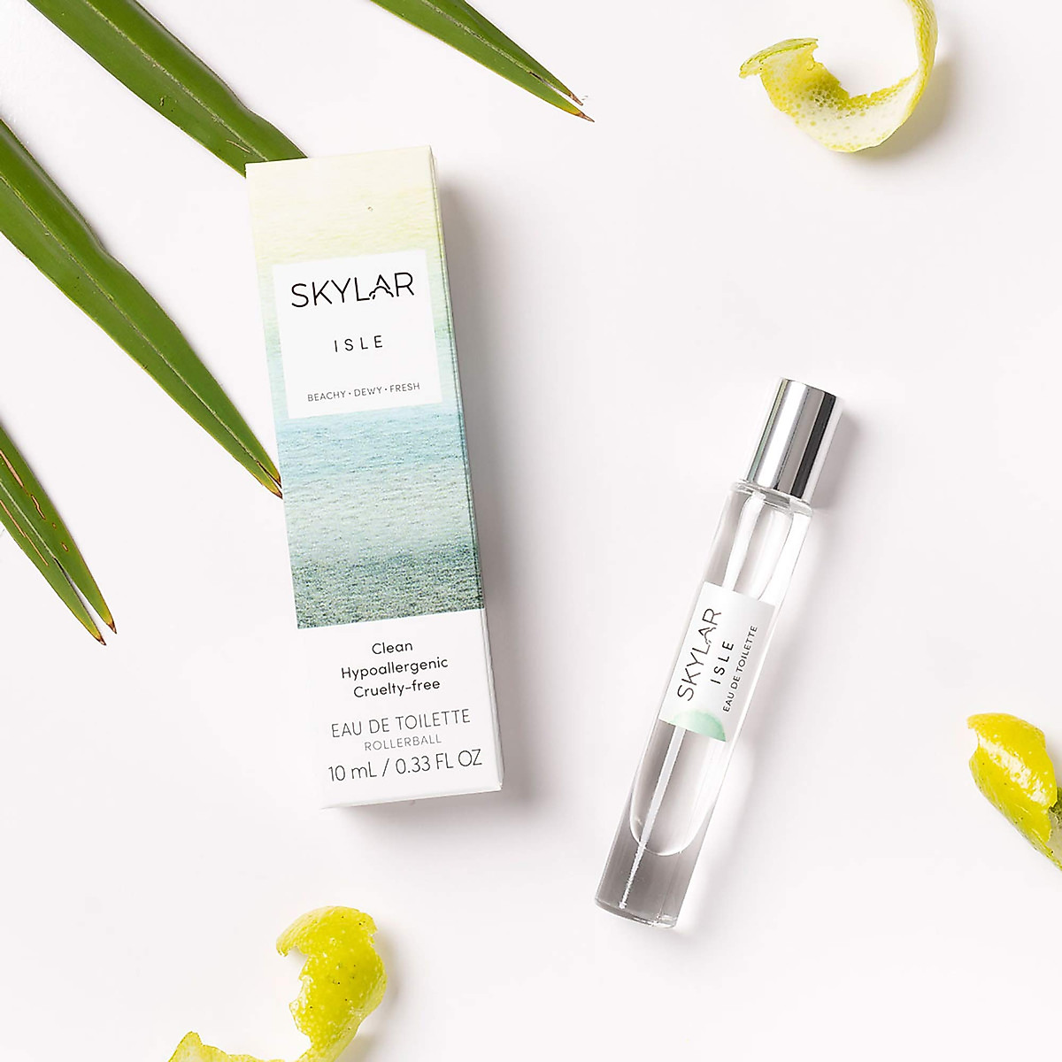 Isle Rollie Perfume By Skylar - Travel Size - Layerable Fragrance - Paraben Free, Vegan, Cruelty Free, Phthalate Free - Beachy and Fresh Scent - Notes Of Bergamot, Sandalwood (10mL / 0.33 fl oz)