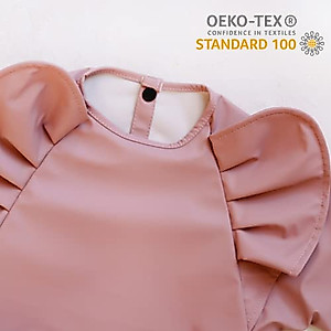 Bibtique Long Sleeve Bibs For Babies 6-24 Months – Waterproof Baby Smock for Eating – Stain Resistant Shirt Bibs For Babies