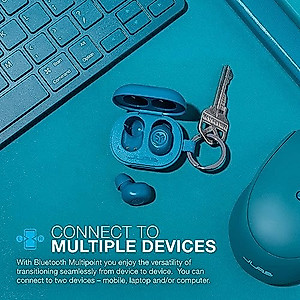 JLab JBuds Mini True Wireless Bluetooth Earbuds + Charging Case, Teal, IP55 Sweat and Dust Proof, Bluetooth Multipoint, Be Aware Audio, 3 EQ Sound Settings, Crystal Clear Calls
