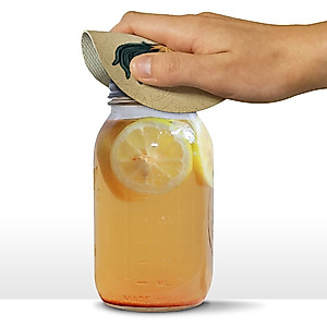 Vintage Rooster on Floral Background Round Rubber Non-Slip Jar Gripper Lid Opener