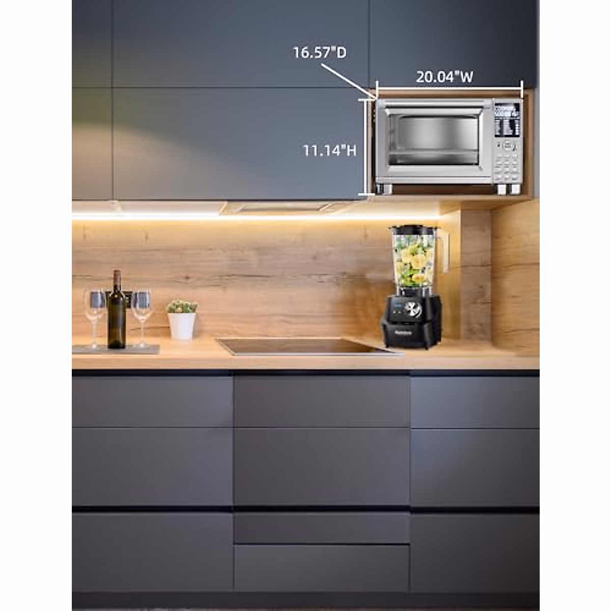 Nuwave Bravo XL Pro Air Fryer Toaster Oven with Grill Combo, 2024 New Ultra-Fast Convection System, 35% Crispier, 2X More Even, 142 Presets, 50-500F, Smarter Probe, PFAS Free, 30QT, Stainless Steel