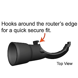 Trim Router Hose Adapter, Compatible with DeWalt DCW600 and DWP611 to Festool 27mm and 36mm Hose, Black