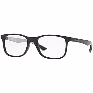 Ray-Ban RX8903 Square Prescription Eyeglass Frames, Black/Demo Lens, 55 mm