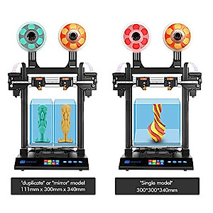 JGMAKER Large 3D Printer Artist-D Pro Auto Leveling IDEX Dual Extruder 3D Printers Direct Drive Extruder with Linear Rail X-axis Optical Endstop Meanwell Power Supply 32bit TMC2209 Driver