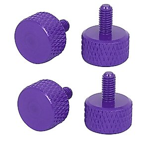 Aexit Computer PC Cleaning & Repair Graphics Card Aluminum Alloy Knurled Thumb Screws Purple Computer Screws M3x6mm 4pcs