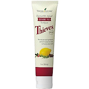 Young Living Thieves Dentarome Plus Toothpaste - 4 oz (2-Pack) - Natural Oral Care for a Bright Smile - Thieves-infused Toothpaste - Naturally Derived Ingredients