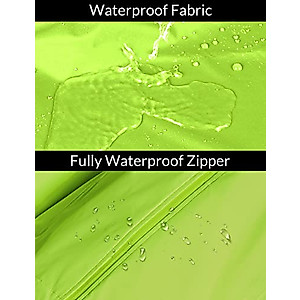 BALEAF Women's Running Rain Jackets Waterproof Windbreaker Windproof Lightweight Cycling Jackets Reflective Packable Hooded Yellow L