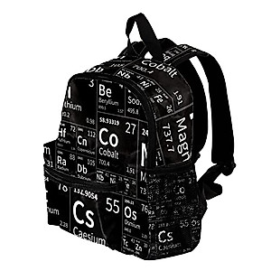 VBFOFBV Lightweight Casual Laptop Backpack for Men and Women, Blackboard Periodic Table of Chemical Elements