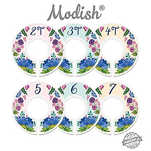 Modish Labels Toddler Clothes Size Dividers, Child Closet Organizers, Size Dividers, Closet Organizer, Closet Dividers, Clothes Organizer, Girl, Boho, Nordic, Flowers (Toddler/Child)